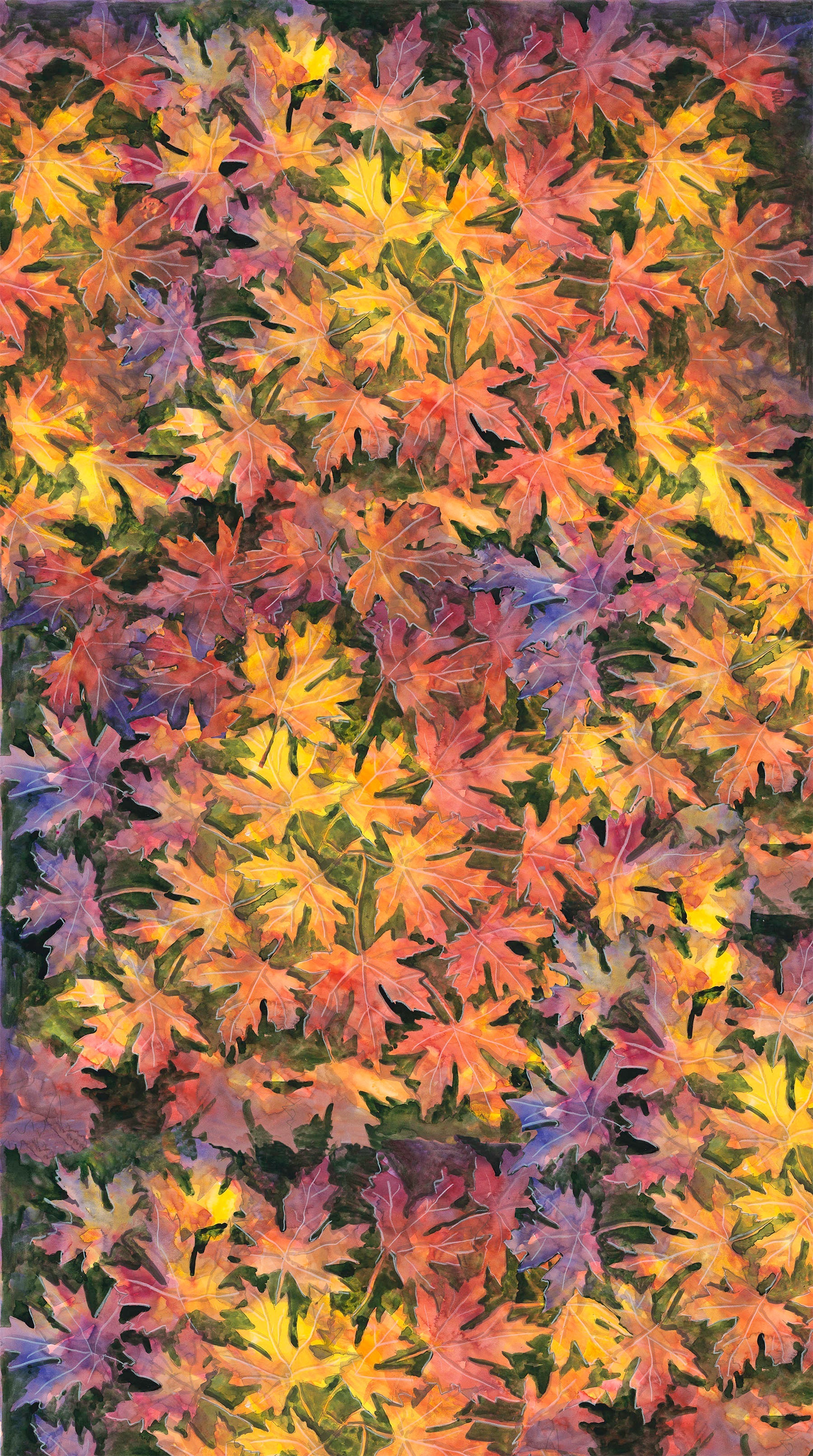 Forage & Fodder 40097-58 Pumpkin Maples - Fat Quarter