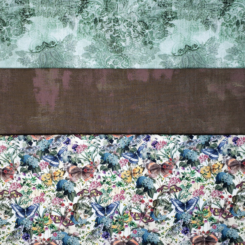 3 Yard Fabric Bundle for Fabric Café Books/Patterns - Botanica (Printe