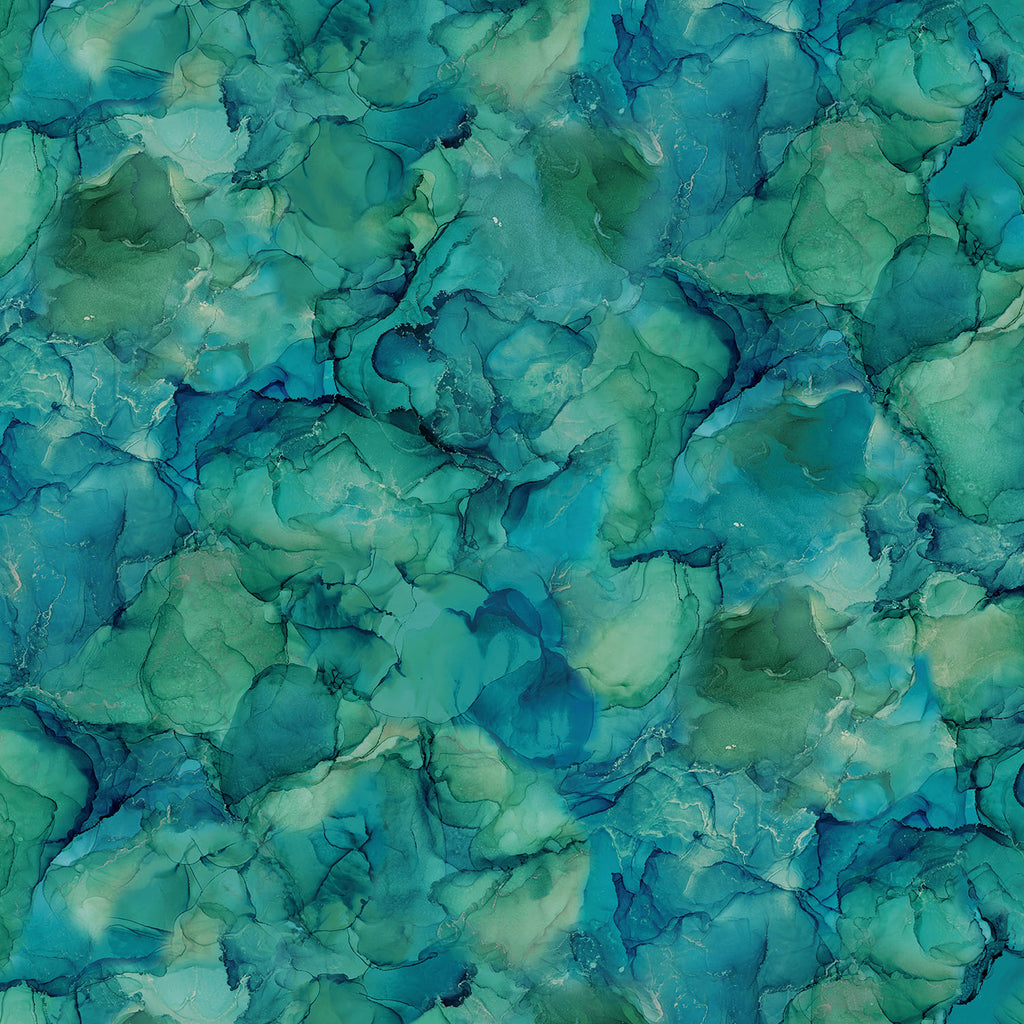 Deep Blue DP28128-68 Teal Multi Fluid Texture
