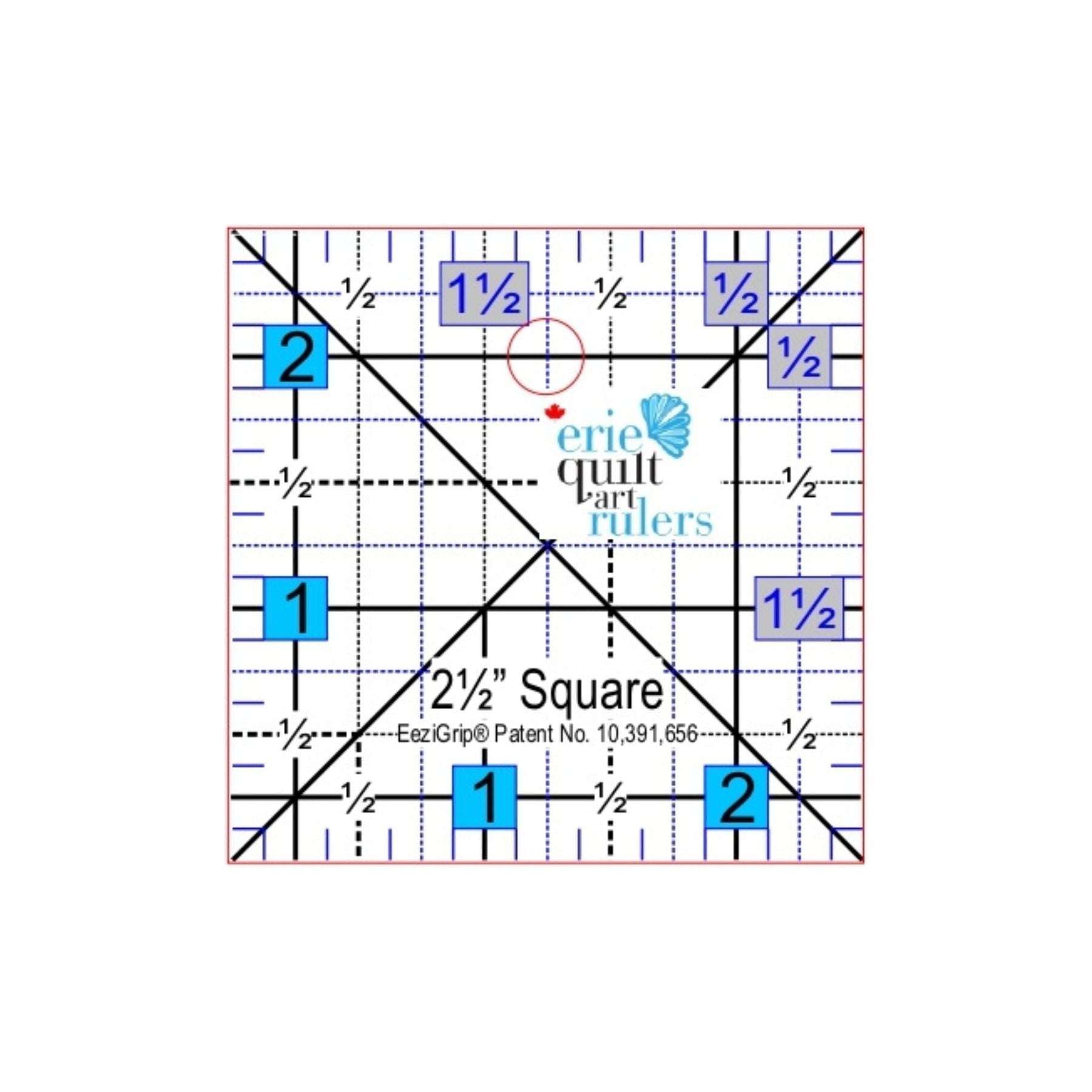 Erie Quilt Art 2.5 Inch X 2.5 Inch Ruler (By Special Order: Read descr