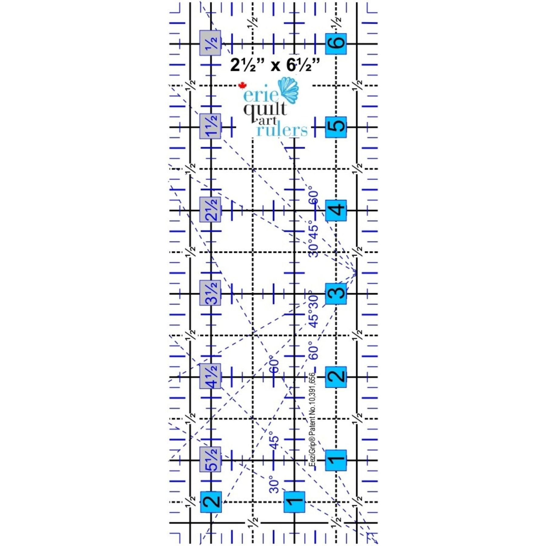 Erie Quilt Art 2.5 Inch X 6.5 Inch Ruler (By Special Order: Read descr