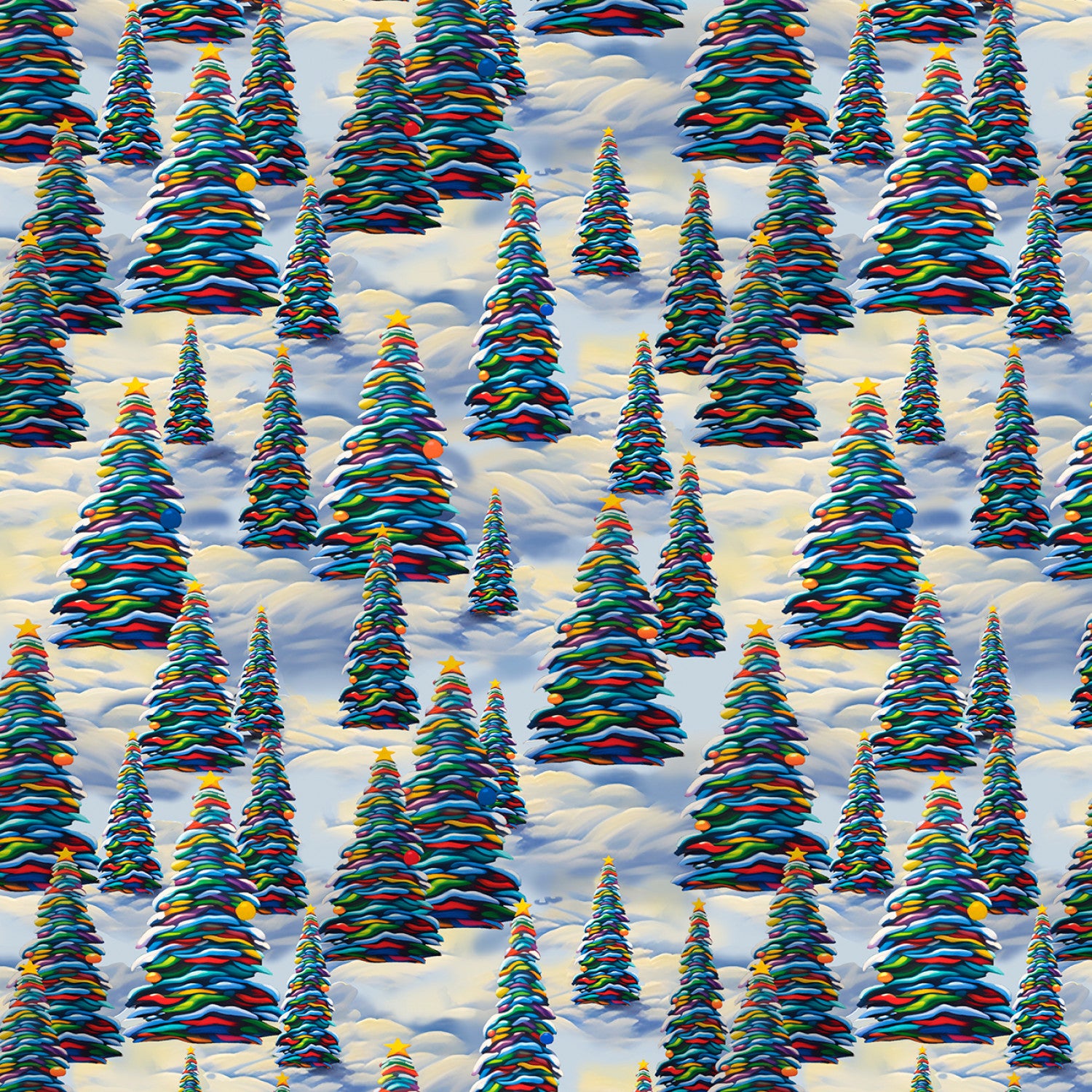 Frostykins 4273-75 Snow Winter Trees - Fat Quarter