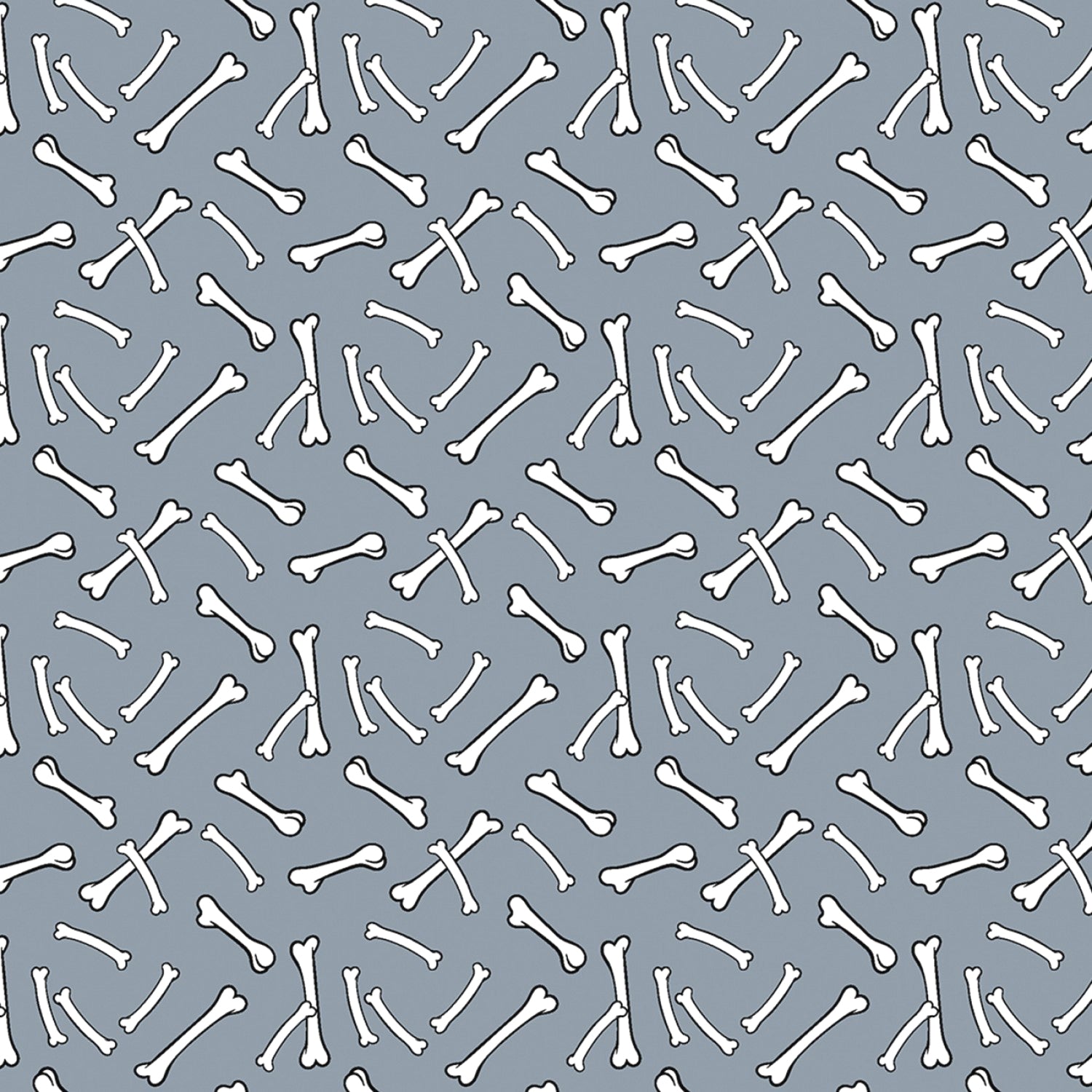 Glow-O-Saurus 12971G-08 Dino Bones Gray - Fat Quarter