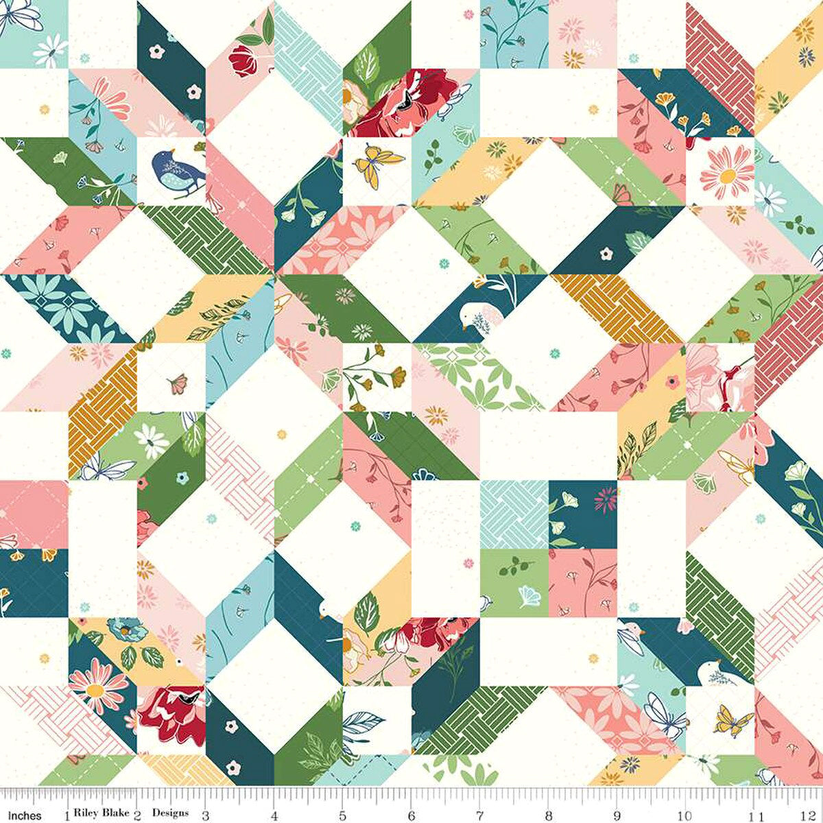 Melody C15148-MULTI Carpenter Star Cheater Print