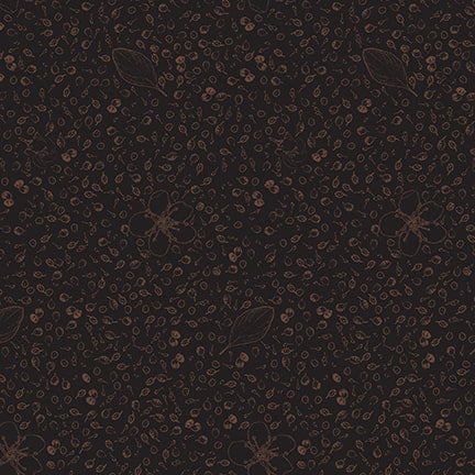 Nature's Whisper 3528-99 Black Tiny Buds and Leaves