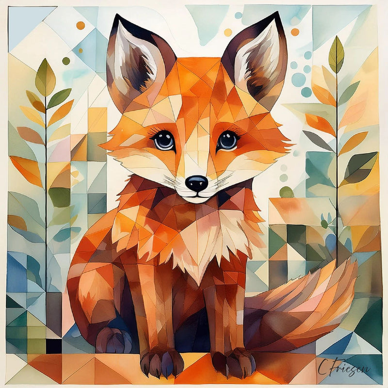 Note Card - Baby Fox Woodland Animals Collection