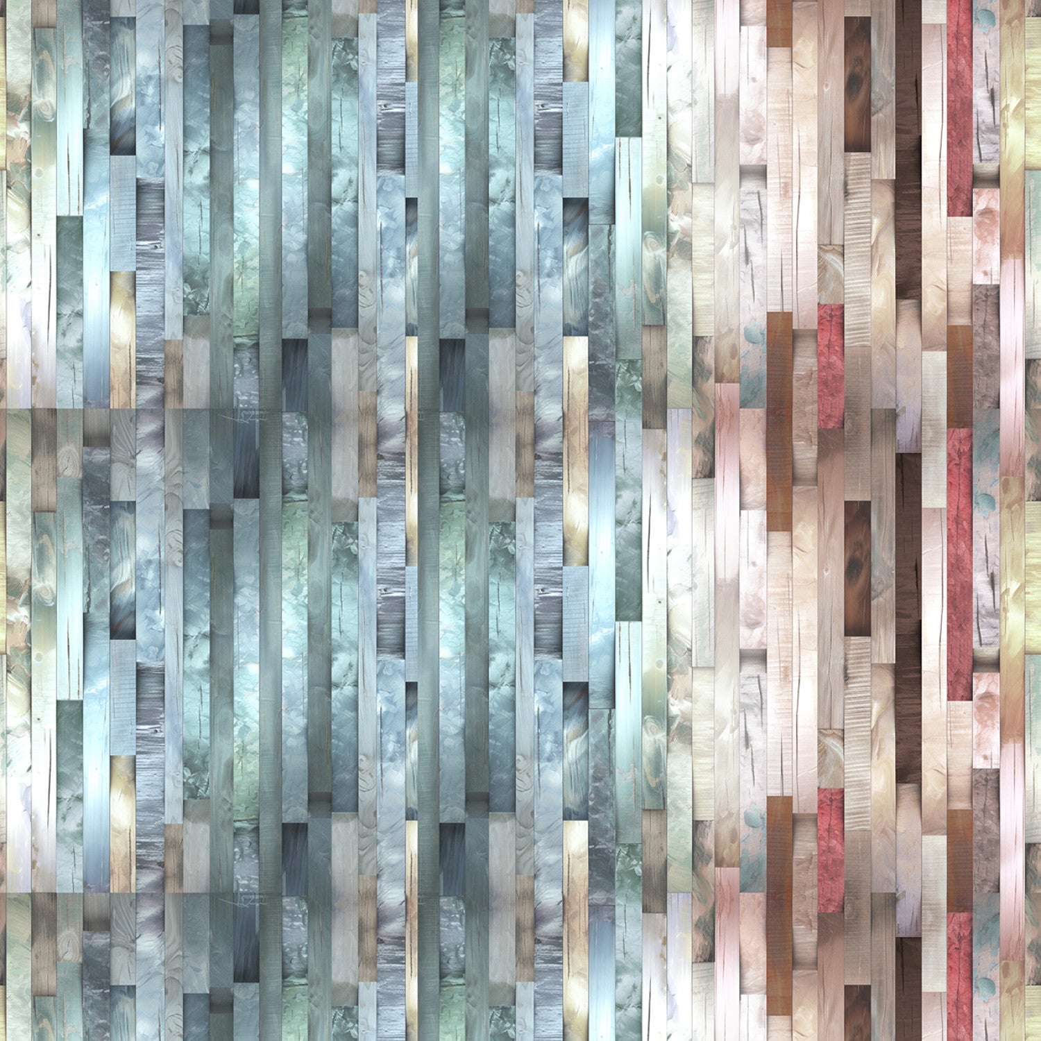 Out of the Woodwork 8557-71 Turquoise - Fat Quarter