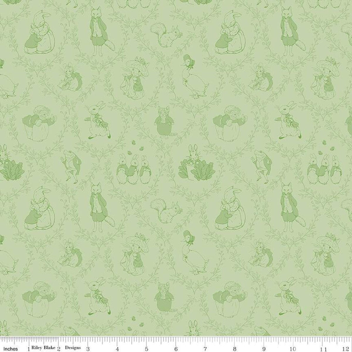 Peter Rabbit & Friends C15863-FERN Toile - Fat Quarter