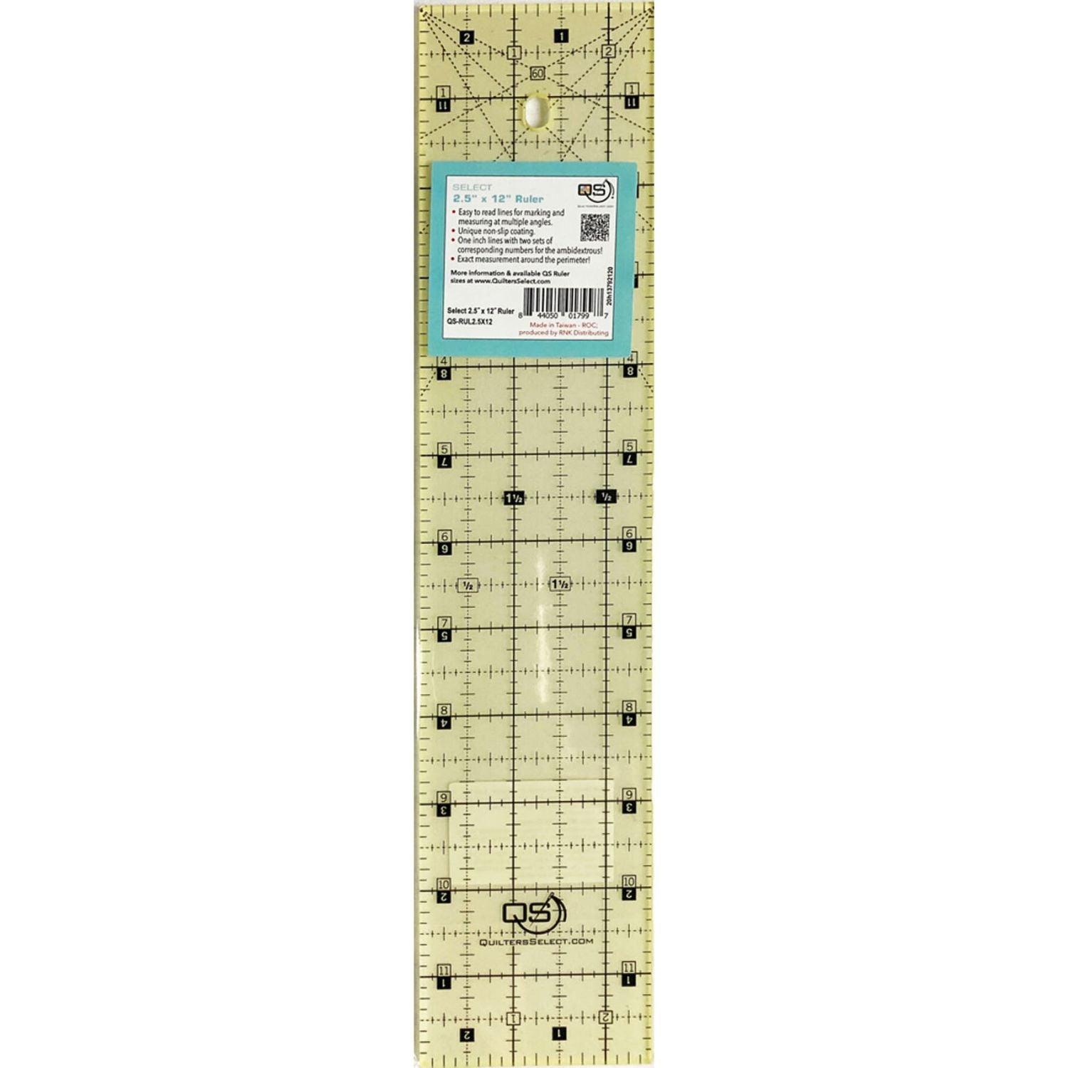 Quilters Select 2.5 Inch X 12 Inch Ruler