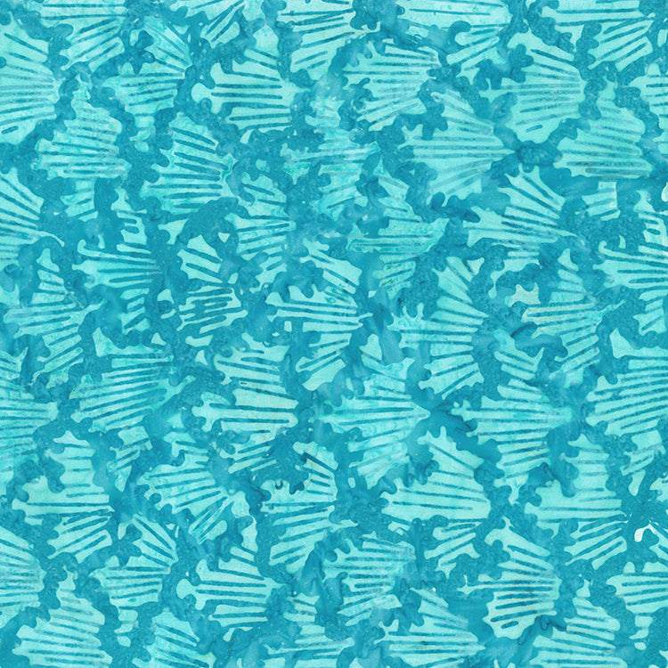 Resort Life Batik 80863-63 Teal Clam Shells - Fat Quarter