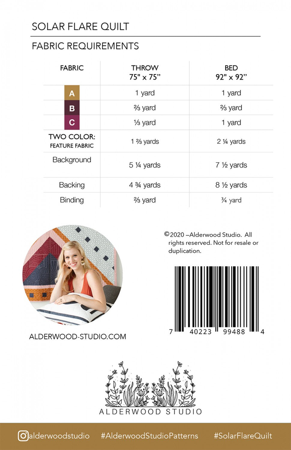 Solar Flare Quilt Pattern