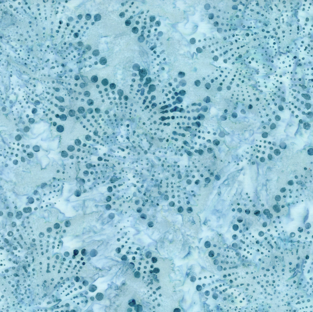 Tonga Valley Blossom Batik TONGA-B8164 BLUE Floral Fireworks - Fat Qua