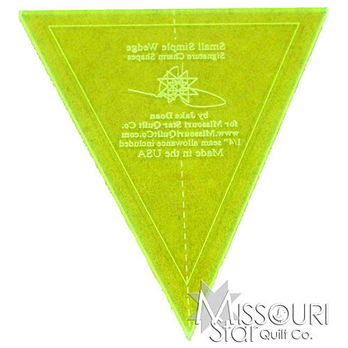 Missouri Star Small Simple Wedge Template for 5 Inch Squares