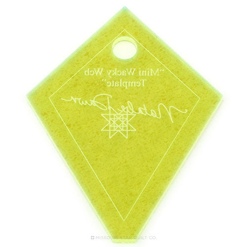 Missouri Star Mini Periwinkle (Wacky Web) Template for 2.5 Inch Square