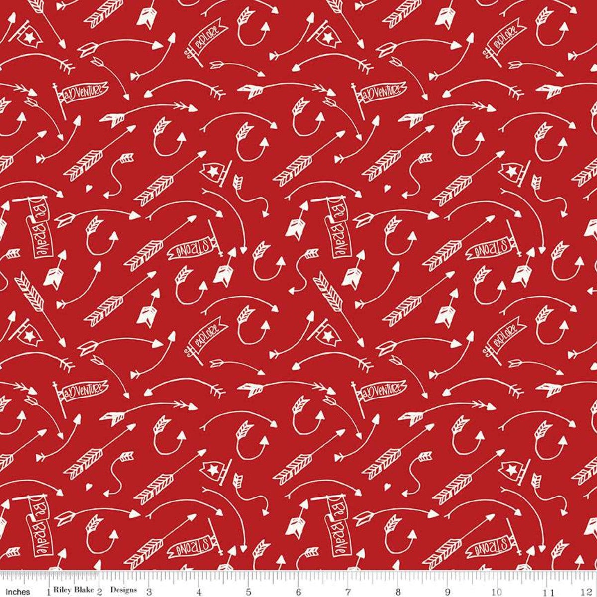 Into the Woods C11396-RED Crazy Arrows - Fat Quarter