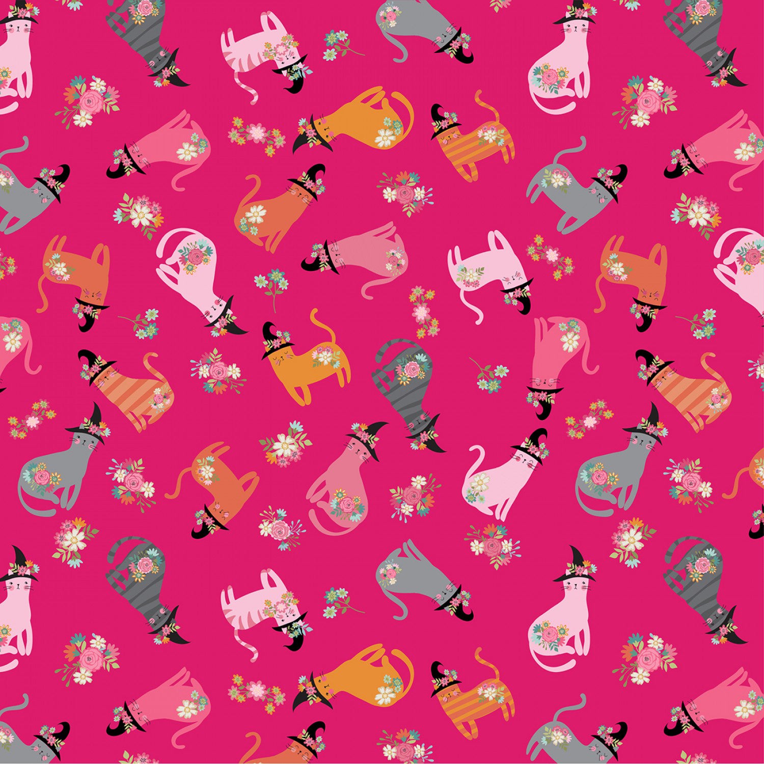 Kitty Loves Candy KC23900 Cats in Hats Pink